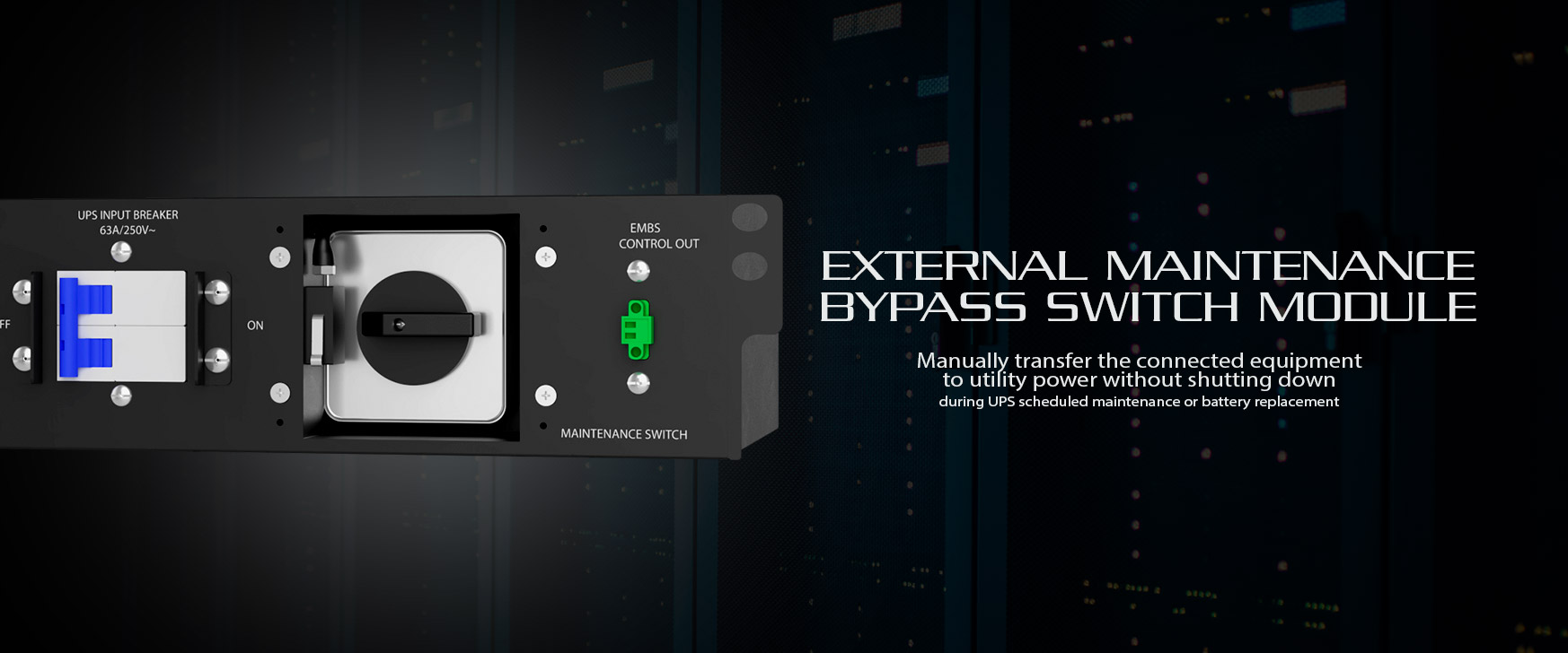 Maintenance bypass switch 10000VA/10000W, UL, 2U- 120V/240V