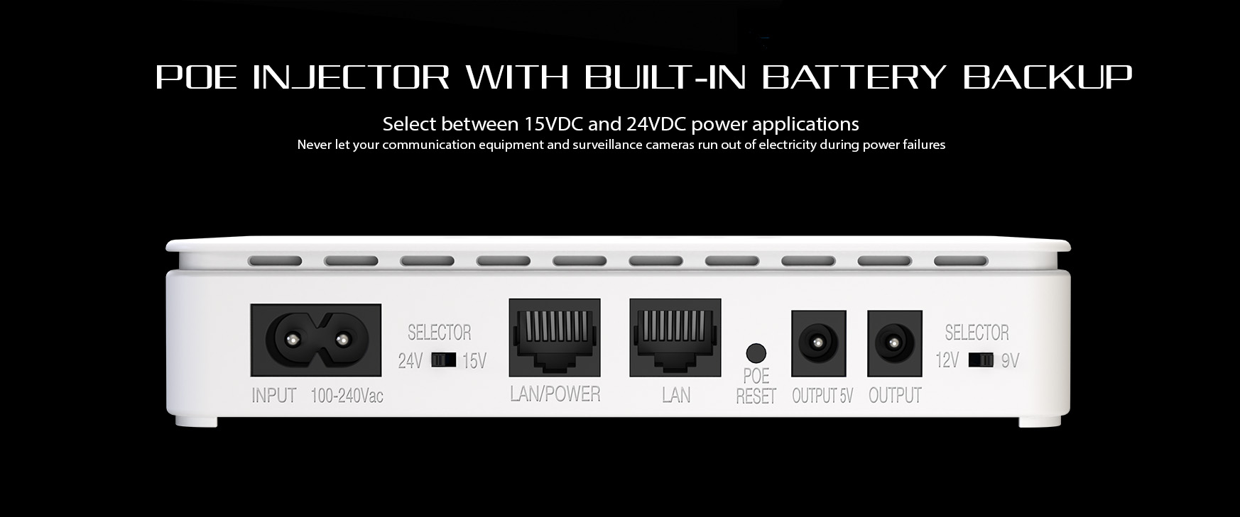 35W Lithium PoE UPS & USB-C power bank, 5/9/12/15/24VDC outputs| ForzaUPS