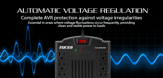 Automatic Voltage Regulator 1200VA/600W, 8 out, 2 USB-120V